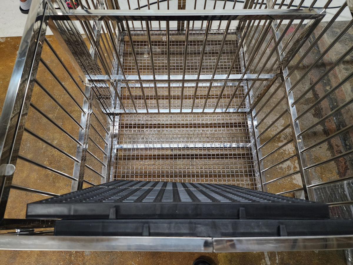 💥New Design💥 43" Stackable Double Door Foldable Stainless Steel Cage W ...